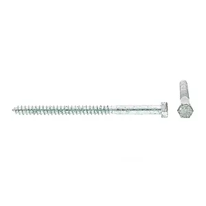 Prime-Line 9056598 Hex Lag Screws, 3/8 In. X 6 In., A307 Grade A Hot Dip Galvanized Steel (15 Pack)