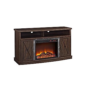 Ameriwood Home Barrow Creek Electric Fireplace TV Stand for TVs up to 60", Espre