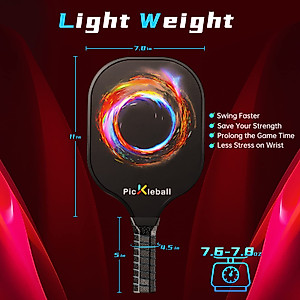 Zononoca Pickleball Paddles - Pickleball Set with 2 Fiberglass Pickleball Paddles, 2 Indoor & 2 Outdoor Pickleball Balls, Pickleball Bag, Lightweight Pickleball Paddles Set of 2 for Beginners & Pros