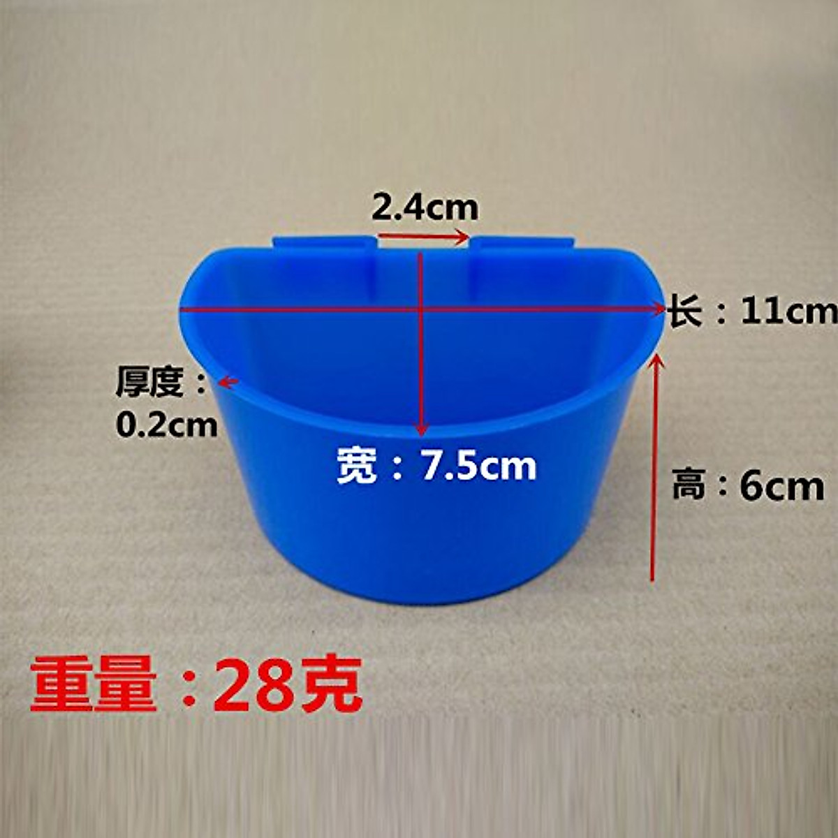 Accrie 10 pcs Cup Hanging Water Feed Cage Cups for Poultry Gamefowl Rabbit Chicken Pigeons