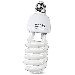 SLOW DOLPHIN Photo CFL Full Spectrum Light Bulb, 45W 5500K CFL Daylight Photography Photo Video Studio Lighting