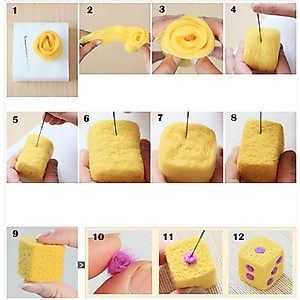 Needle Felting Kit,Wool Roving 40 Colors Set,Needle Felting Starter Kit,Wool Felt Tools with Felting Tool Instruction Included for Felted Animal Needle Felting Supplies