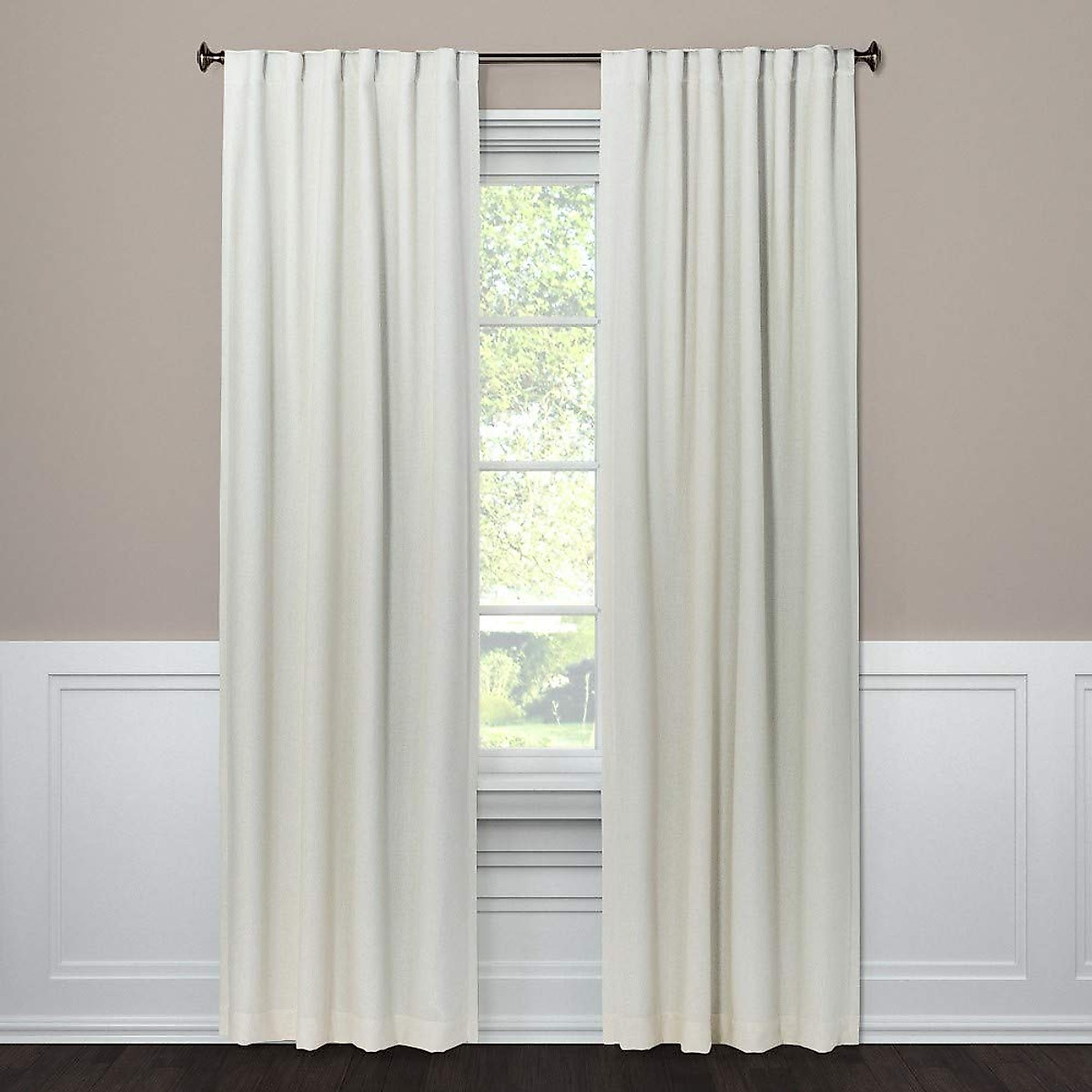 threshold Blackout Curtain Panel Aruba Radiant Gray 63"