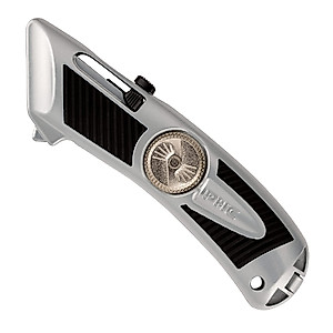 Pacific Handy Cutter QBAR Smart Auto Retract Metal Safety Cutter with Bladeless Tape Splitter (E13301-9)