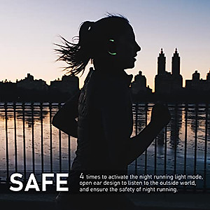 Mosonnytee Bluetooth Headphones Open Ear Headphones Wireless Earphones Workout Running Headphones with Microphones IPX5 Waterproof Headphones with Light earhooks for Running 13-Hours Usage