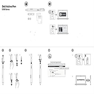 PN557W Stylus Pen Compatible for Dell Latitude 5300 5310 7210 9410 9510 7389 7285 5289 5285 5290 5300 7200 7400 XPS 15(9575) 9365 2-in-1 Tablet