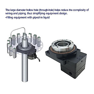 KACOME CNC Hollow Rotary Actuator Stages Marking Rotary Table Indexing Table Motorized Rotary Table Circumferential 4-axis(Ratio 10 to 1,6.35mm Input)