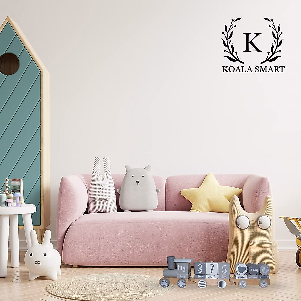 Baby Monthly Milestone Blocks - Wooden Train - 3 Cabins and 17 Removable Blocks - Nursery Decor - Baby Milestone - Milestone Blocks for baby girl and baby boy