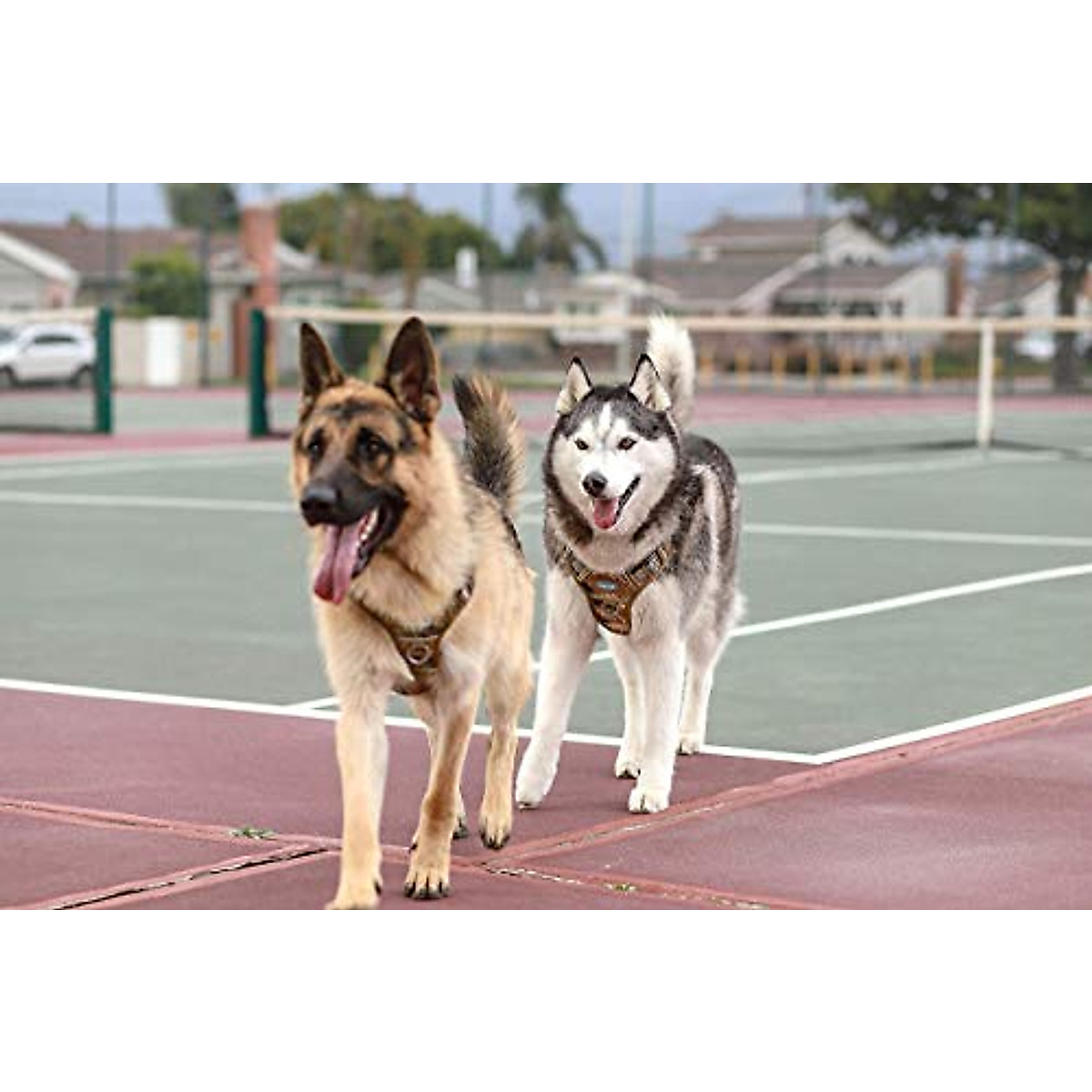 Auroth Tactical Dog Harness for Large Dogs No Pull Adjustable Pet Harness Reflective K9 Working Training Easy Control Pet Vest Military Service Dog Harnesses Army Yellow L