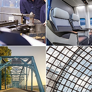 Abimars 304 Stainless Steel Machinery Shoulder Lifting Eye Bolt, 4 PCS M10 Extended Thread Lifting Eyebolts with Lock Nuts, Lock Washers, Flat Washers