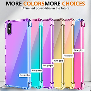 YDIHIHO for OnePlus Nord N200 5G Case [ Gradient ] Clear Soft TPU Non-Slip Non-Yellowing Soft Edge Cover for OnePlus Nord N200 5G Phone Case [ Pink/Gold ],MDM-HCJB-05-03