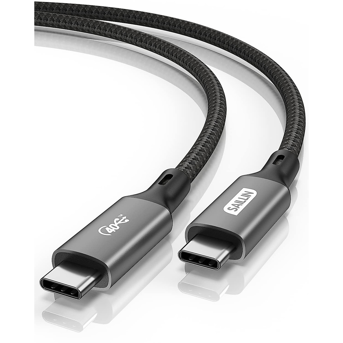 [USB-IF Certified] USB4 Compatible with Thunderbolt 4 Cable 3.3ft, SAILLIN Nylon Braided USB C Cable with 40Gbps, 100W PD, 8K/5K/4K Display for Thunderbolt 3 Cable/MacBook Pro/Apple Studio Display