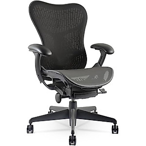 Herman Miller Mirra 2 Chair - Fully Adjustable Arm Seat Depth Tilt Tension Control Mesh Backrest Lumbar Support - Repackaged Home Office Desk Chair