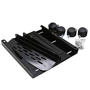Syba Mobile Desktop Tower Computer Metal Floor Stand Rolling Caster Wheels with Ventilation and Adjustable Width from 6 to 10 Inches - SY-ACC65057