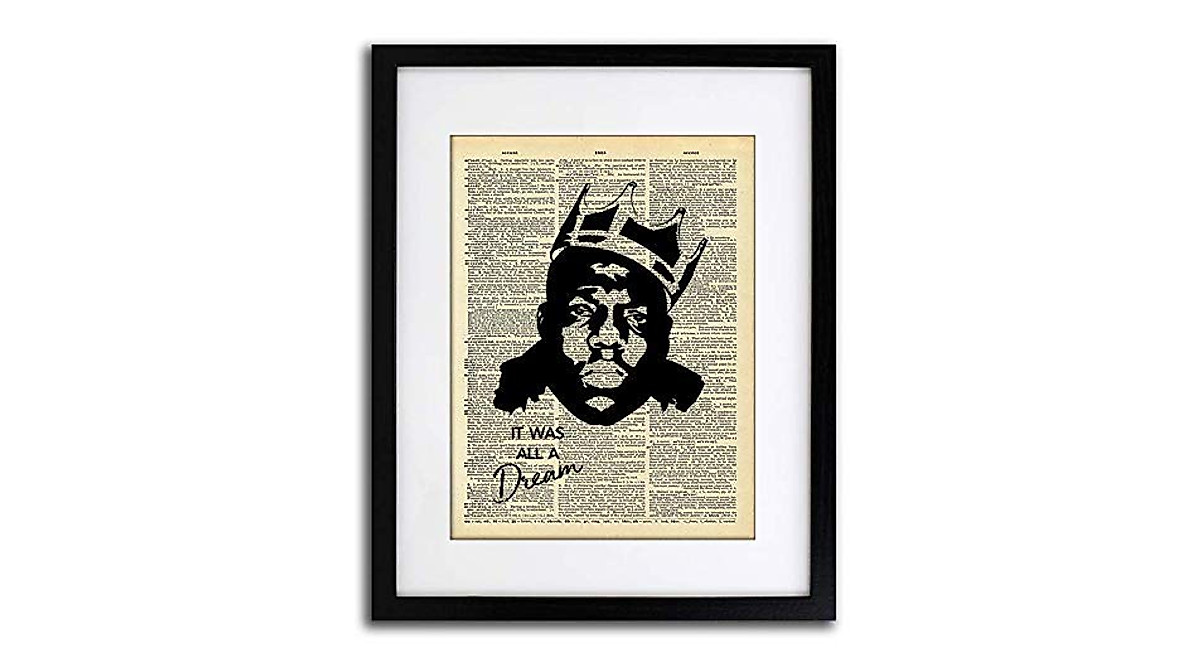 Unique Notorious BIG Quote Art | Upcycled Vintage Prints