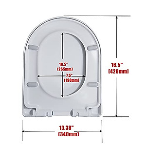UF089 UF Small U Shape Toilet Seat For WinZo Compact Toilet, Heavy Duty Material Soft Close Easy Install Clean Design, White