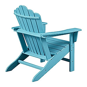 Classic Outdoor Adirondack Chair for Garden Porch Patio Deck Backyard, Weather Resistant Accent Furniture, Blue