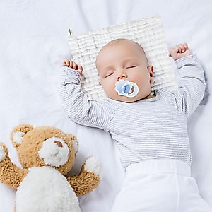 AIDEA Burp Cloths-20"x10", Muslin Burp Cloths for Babies, Highly Absorbent Cotton Burp Cloths, Large Soft Breathable Baby Rags for Boys and Girls, Newborn Essentials, Baby Gifts, White-10 Pack