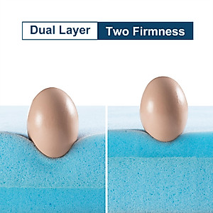 FP FLEXPEDIC FLEXEDIC 2 Inch Mattress Topper King, Premium Soft Topper for Cooling Sleep, Non-Slip Design with Removable & Washable Cover, CertiPUR-US Certified