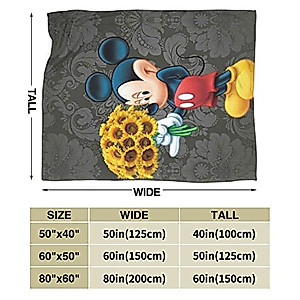 Christmas Blanket Cute Mouse Bow Blanket Ultra Soft Warm Throw Blanket for 50"X40" Fade Resistant Kawaii Cartoon Character Fuzzy Bedding for Traveling Camping Couch Sofa Gifts A- 14