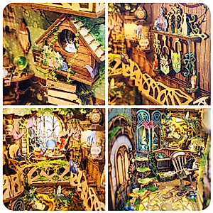 ROCOXIA DIY Book Nook Kit, DIY Miniature Booknook, Book Nook Shelf Insert, Birthday Thanksgiving Day Christmas (Greenfield Mystery)