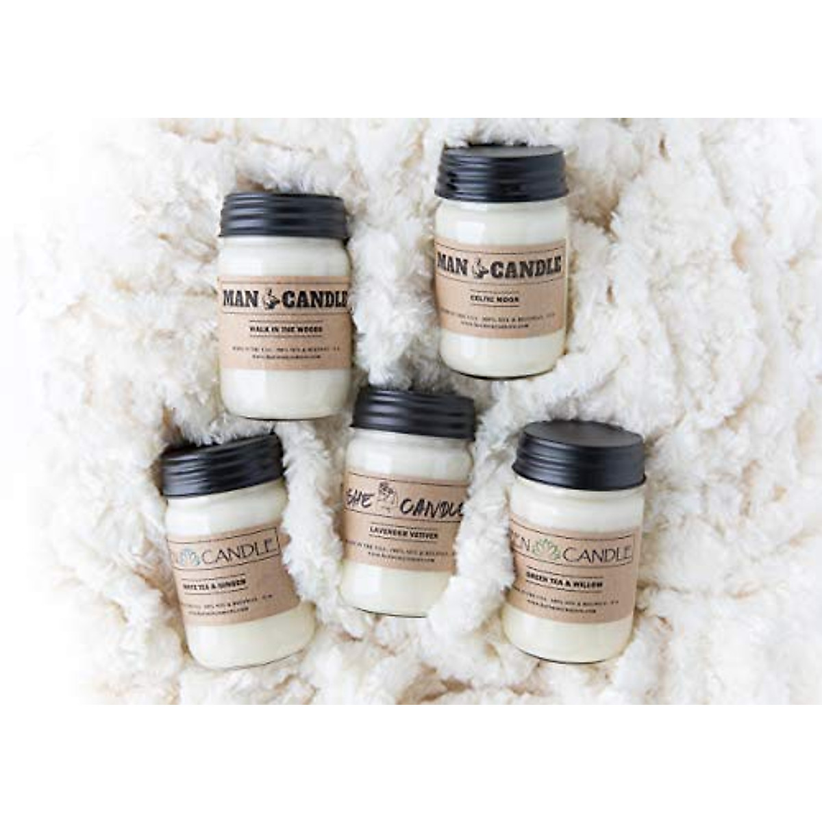 Best She Candle - Modern Farmhouse 100% Soy & Beeswax - Stress Relief Gift - Aromatherapy - 11 Oz - Handmade in The USA - Lavender Vetiver Scent