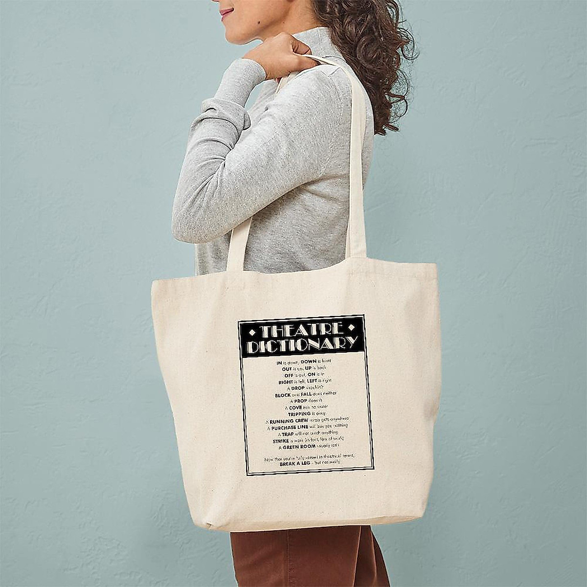 CafePress Theatre Dictionary Tote Bag Canvas Tote Shopping Bag