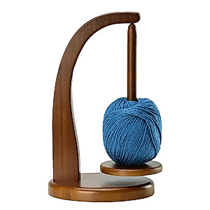Magnetic Yarn Ball Holder, Wooden Rotating Yarn Ball Stand, 320g Bearing Load Yarn Spinner for Crocheting, Magnetic Pendulum Yarn Knitting and Crochet Yarn Feeder Holder