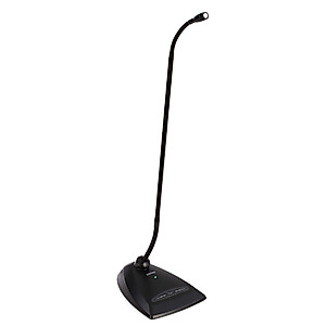 Shure MX418D/C Cardioid Condenser Microphone, 18" Gooseneck, includes Desktop Base with 10' Cable, Logic Functions, Programmable Switch, LED Indicator, Snap-Fit Foam Windscreen
