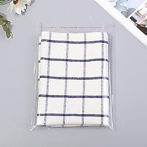 Yotelab Clear Resealable Cellophane Plastic Bags Self Adhesive for Packaging Shirts, Clothing and Products,50 Pcs 9x12 Inches Self Sealing Cellophane Bags