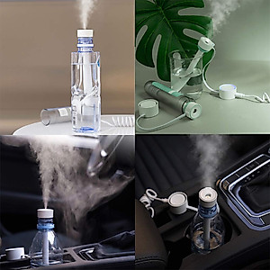 Car USB Humidifier with Container Diversity,Nano Ultrasonic Mini Cool Mist Humidifier Three Hours Auto-off Travel Humidifier Diffuser for Baby, Bedroom,Desk, Office-White Travel OutdoorGrey)
