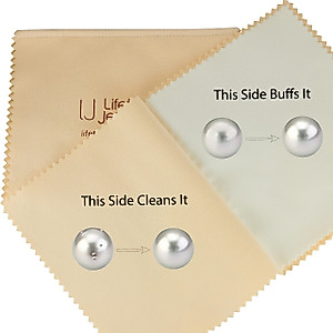LIFETIME JEWELRY Polishing Cloth New and Improved Professional Cleaner for Gold or Rhodium Plated Jewelry Comes in Plastic Storage Pouch 5 x 6 Inches