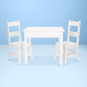 Melissa & Doug Wooden Table & Chairs - White
