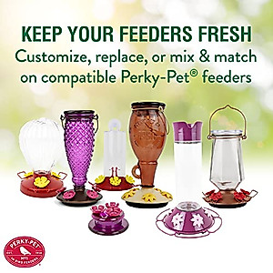 Perky-Pet 91RF Replacement Red Hollyhock Flower Ports & Perches-6 Pk