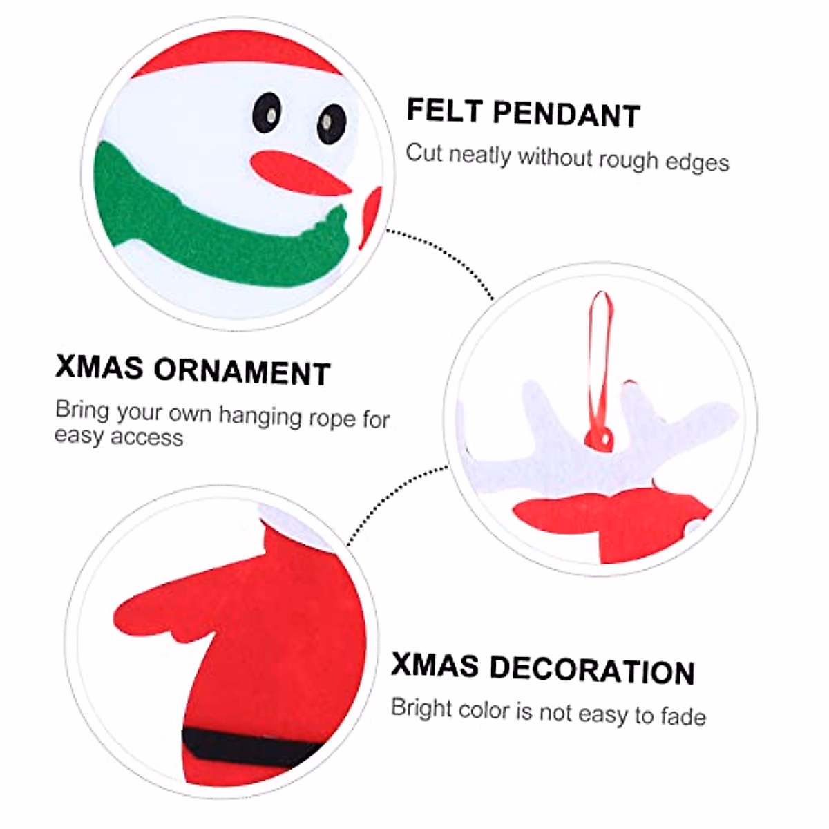 NOLITOY 6pcs Office Decorations Christmas Decorations Xmas Tree Felt Ornament DIY Christmas Tree Decoration Felt Snowman Hanging Pendant Festival Adornment Xmas Pendant Xmas Decoration