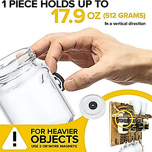 Ferrite Ring Magnets with Holes - 1.2 Inch (31mm) Round Disc Donut Magnets - Circle Hole Magnets - Perfect Ceramic Circular Magnets for Crafts and DIY