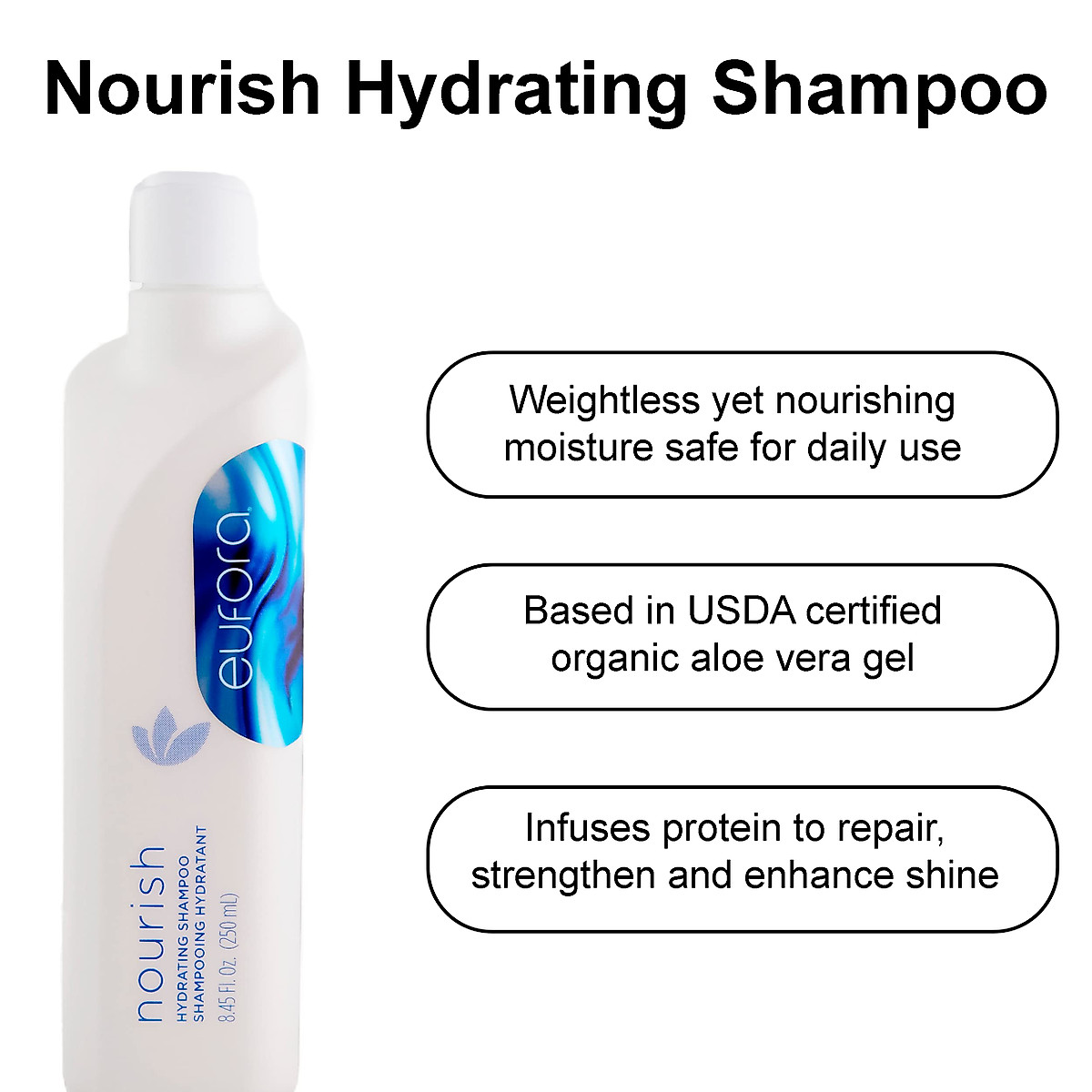 Eufora Nourish Hydrating Shampoo 8.45 oz & Leave In Hydration 6 oz