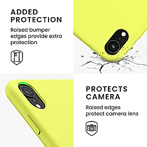 kwmobile Case Compatible with Apple iPhone XR Case - TPU Silicone Phone Cover with Soft Finish - Lemon Yellow