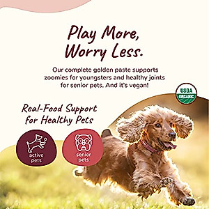 kin+kind Organic Hip & Joint Supplement for Dogs & Cats - Vet Formulated with Turmeric, Black Pepper & Coconut - Natural Supplement for Dog & Cat Joint Support & Health - Made in USA