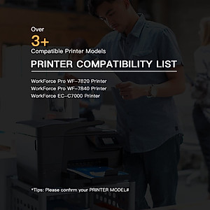 E-Z Ink (TM Remanufactured Ink Cartridge Replacement for Epson 812XL 812 T812XL T812 to use with Workforce Pro WF-7820 WF-7840 EC-C70 Printer (1 Black, 1 Cyan, 1 Magenta, 1 Yellow, 4 Pack)