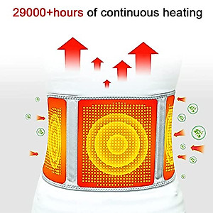 Self-Heating Wormwood Waist Belt, Magnetic Nursing Lumbar Support Waist Heating, 45° Lasting Self Heating Breathable Support Belt, Portable Menstrual Heating Pad, for Abdominal Pain Relief. (S)