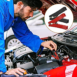 Linkstyle 2PCS 500A Pure Copper Car Battery Charger Clamps,Power Replacement Battery Alligator Clips,Jumper Cables Clamp Crocodile Clamp,Welding Machine Clamp Suitable for Car Boat 12V 24V 36V Input