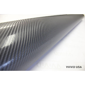 VViViD® Meteorite Dark Grey True R Carbon Fiber Vinyl Wrap Roll with Air Release Technology (1ft x 5ft)