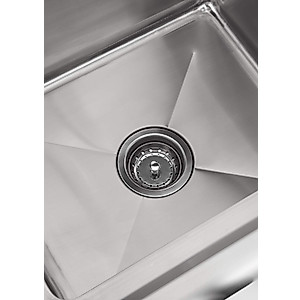 TRINITY CGL-02-009-0010 Basics Stainless Steel Freestanding Single Bowl Utility Sink for Garage, Laundry Room, and Restaurants, Includes Faucet, NSF Certified, 49.2 21.5 24-Inch, Chrome