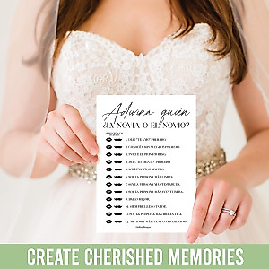 Minimalist Spanish Bridal Shower Games 20 Guests - Juegos Para Despedida De Soltera En Español, Wedding Shower Games, Bridal Shower Bingo In Spanish, Popular Bridal Shower Games Spanish Edition