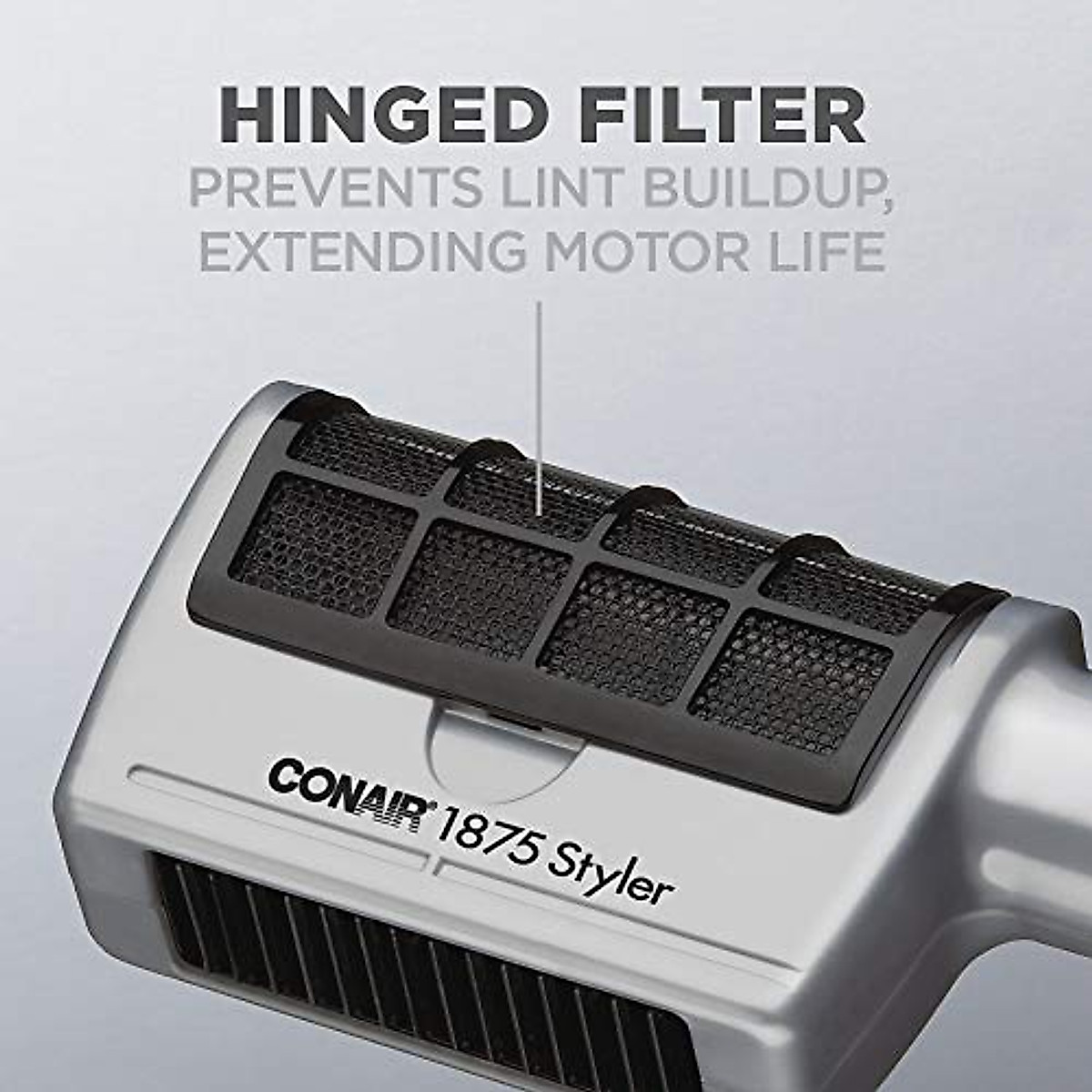 Conair 3-in-1 Styling Hair Dryer, 1875W Hair Dryer with 3 Attachments