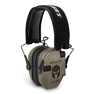 Walker's Game Ear Molon Labe FDE Razor Electronic Muffs Sound Activated Compression Slim Design, Multicolor