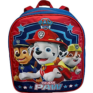 Ruz Paw Patrol Toddle Boy 12 Inch Mini Backpack (Blue-Red)