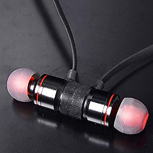 heave Wireless Earbuds,Sports Bluetooth Headphones Wireless Headsets Neckband V4.1 Magnetic in-Ear Earbuds with Waterproof Built-in Mic,6 Hours Playtime Black