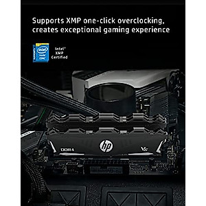HP V6 RAM 16GB Kit (8GBx2) DDR4 3600MHz CL16 1.35V Desktop Computer Gaming Memory, Black - 7TE46AA#ABC